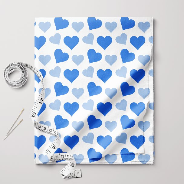 Cute Pastel Rainbow Hearts Pattern Fabric | Zazzle