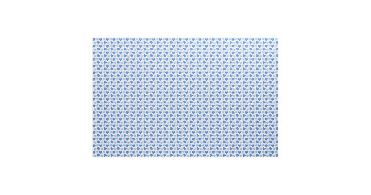 Blue Hearts Fabric | Zazzle