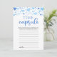 Blue Hearts Valentine Baby Shower Time Capsule Invitation | Zazzle
