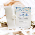 Blue Hearts Valentine Baby Shower Time Capsule Invitation | Zazzle