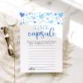 Blue Hearts Valentine Baby Shower Time Capsule Invitation | Zazzle