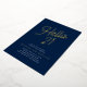 Blue Hello 21 Gold Script 21st Birthday Party Foil Invitation | Zazzle
