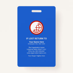Blue Helping Hand Staff Photo Template ID Badge | Zazzle