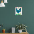 Blue Hen Chicken State Bird of Delaware Poster | Zazzle
