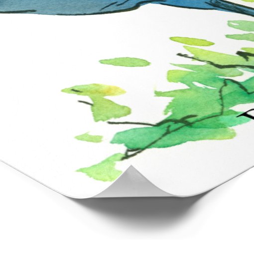 Blue Hen Chicken State Bird of Delaware Poster | Zazzle