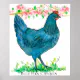 Blue Hen Chicken State Bird of Delaware Poster | Zazzle