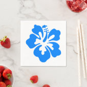 Blue Hibiscus Hawaiian Flower Luau Birthday Paper Napkins | Zazzle