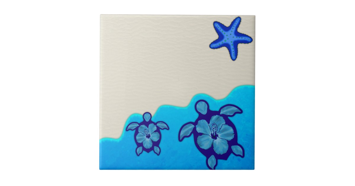 Blue Honu Turtles Ceramic Tile | Zazzle