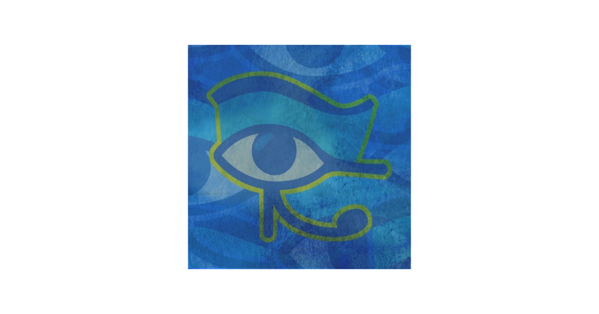 Blue Horus Eye Wood Wall Art | Zazzle