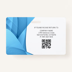 Blue | Hospital Visitor Pass ID Badge | Zazzle