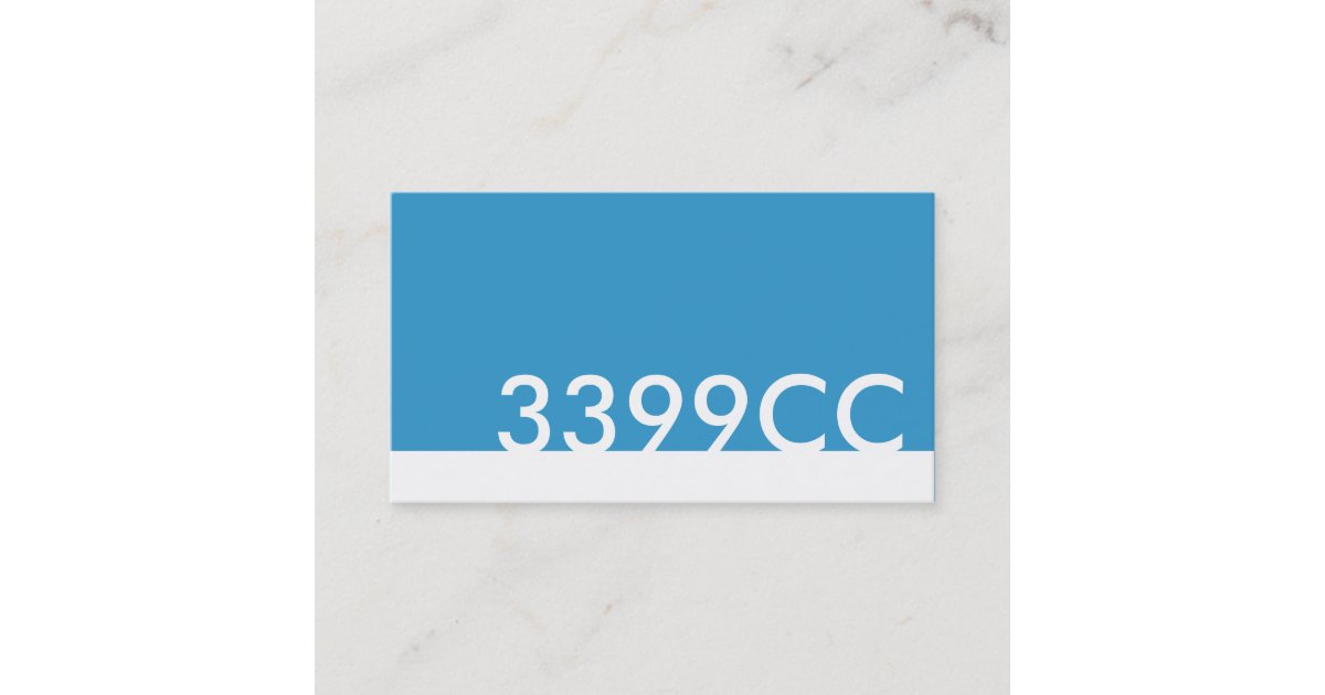 blue html color code 3399CC Business Card | Zazzle