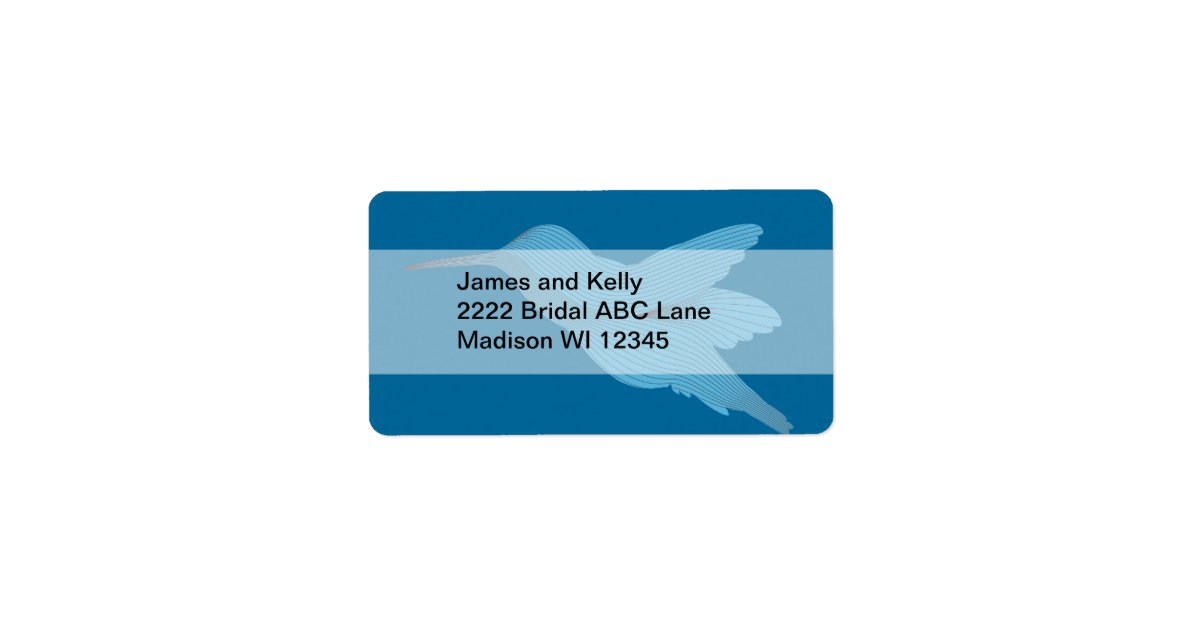Blue Hummingbird Label | Zazzle