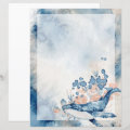 Blue Humpback Whale Unlined Letter Writing Paper | Zazzle