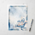 Blue Humpback Whale Unlined Letter Writing Paper | Zazzle