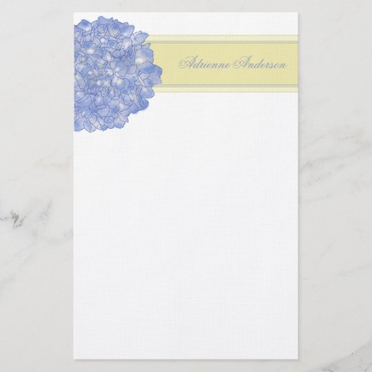 Blue Hydrangea Art Stationary Stationery | Zazzle.com