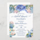 Blue Hydrangea Bridal Shower Tea Party Invitation | Zazzle