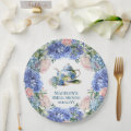 Blue Hydrangea Bridal Tea Party Paper Plates | Zazzle