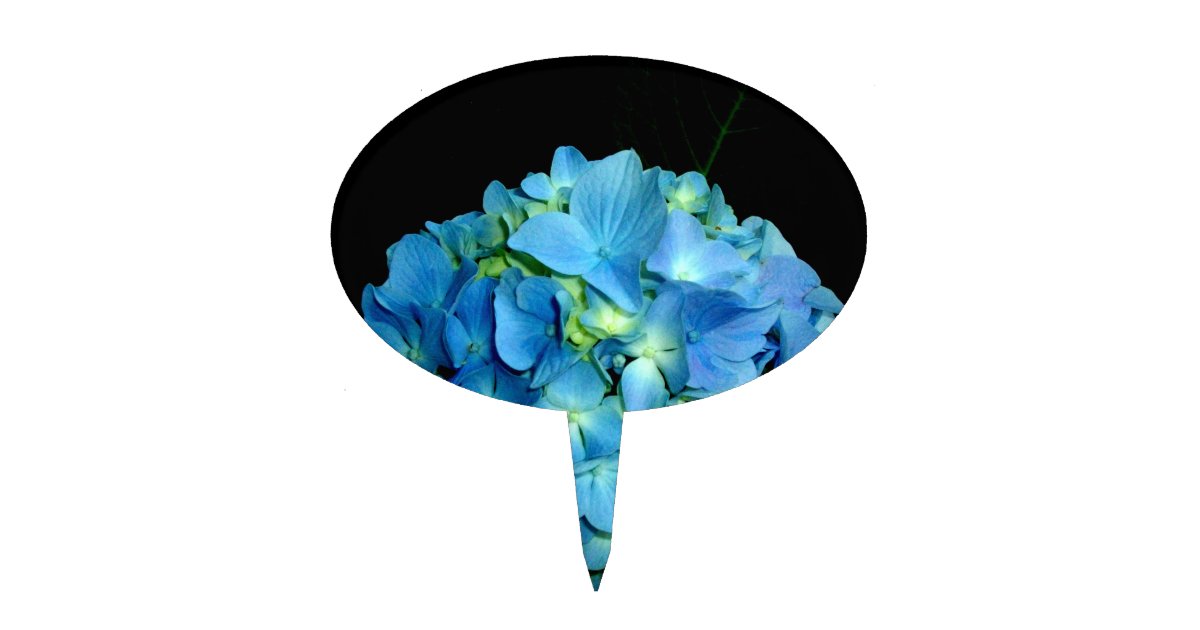 Blue Hydrangea Cake Topper | Zazzle