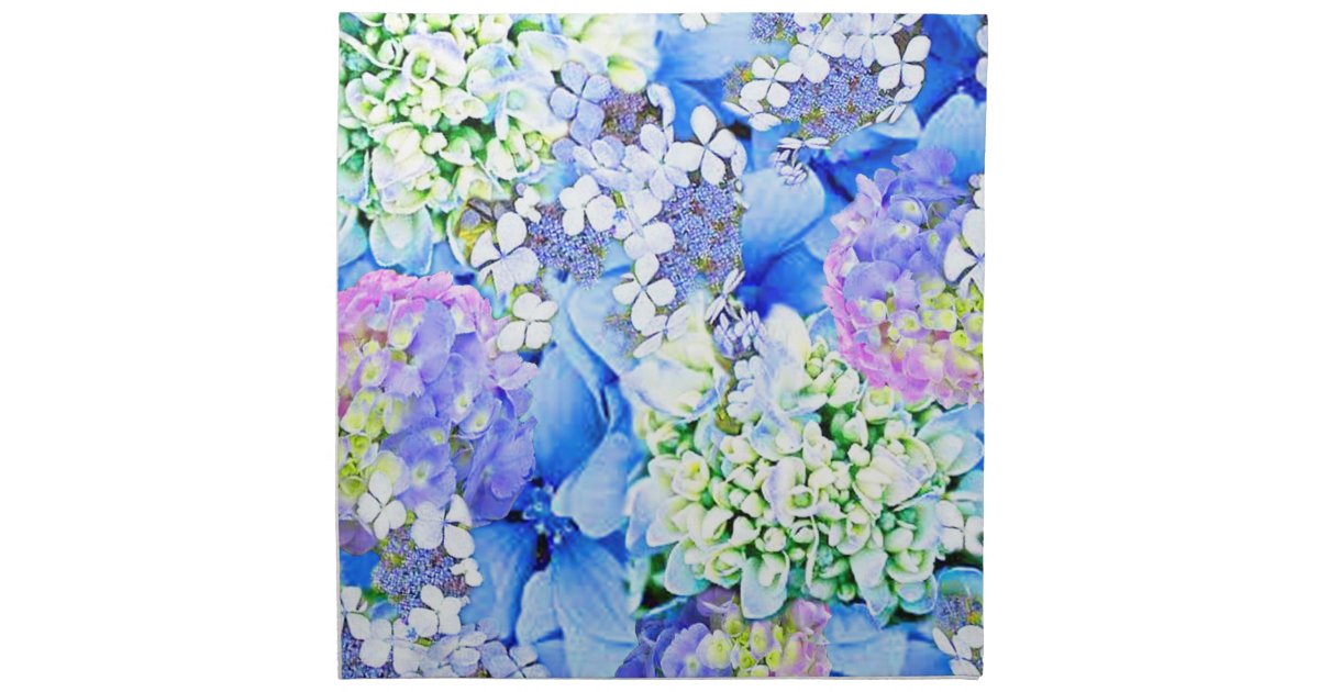 Blue Hydrangea Cloth Napkins | Zazzle
