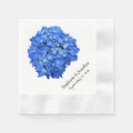 Blue Hydrangea Custom Floral Paper Napkins | Zazzle