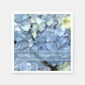 Blue Hydrangea Floral Wedding Paper Napkins | Zazzle