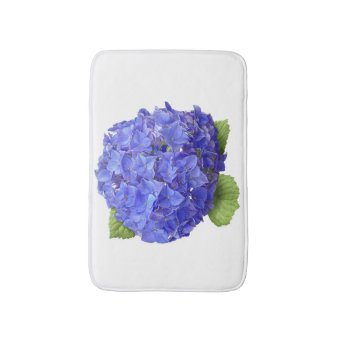 Blue Hydrangea Flower Bath Mat | Zazzle