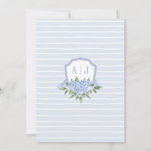 Blue Hydrangea Flowers, Personalized Crest Wedding Invitation | Zazzle