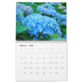 Blue Hydrangea Garden Calendar Floral Botanical | Zazzle