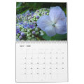 Blue Hydrangea Garden Calendar Floral Botanical | Zazzle