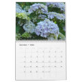 Blue Hydrangea Garden Calendar Floral Botanical | Zazzle