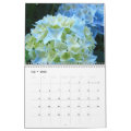 Blue Hydrangea Garden Calendar Floral Botanical | Zazzle