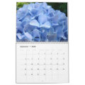 Blue Hydrangea Garden Calendar Floral Botanical | Zazzle