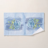 Blue Hydrangea hand towel workout towel | Zazzle