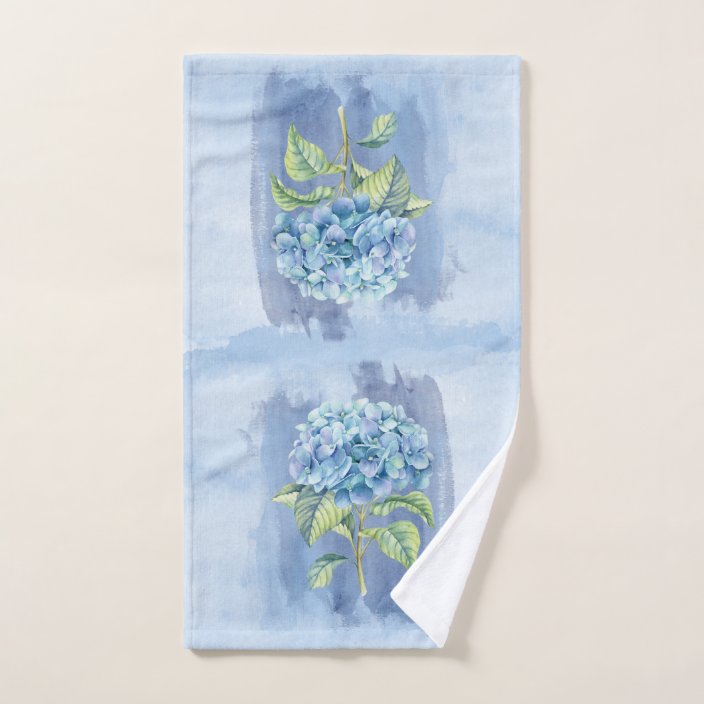 Blue Hydrangea hand towel workout towel | Zazzle.com
