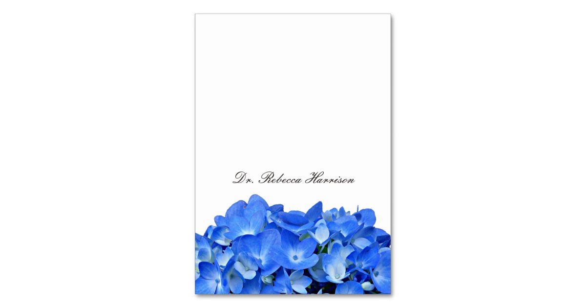 Blue Hydrangea Name Template Place Cards | Zazzle