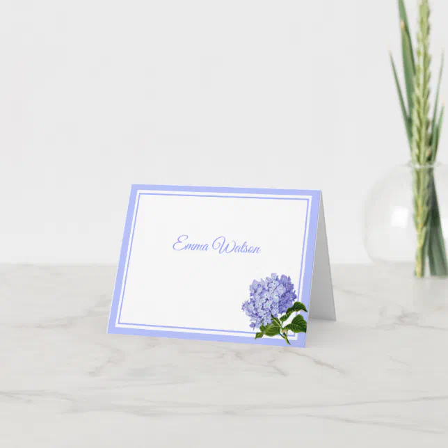 Blue Hydrangea Note Card | Zazzle