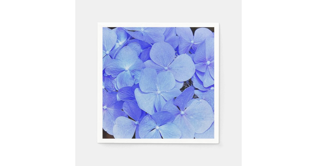 Blue Hydrangea Paper Napkins | Zazzle
