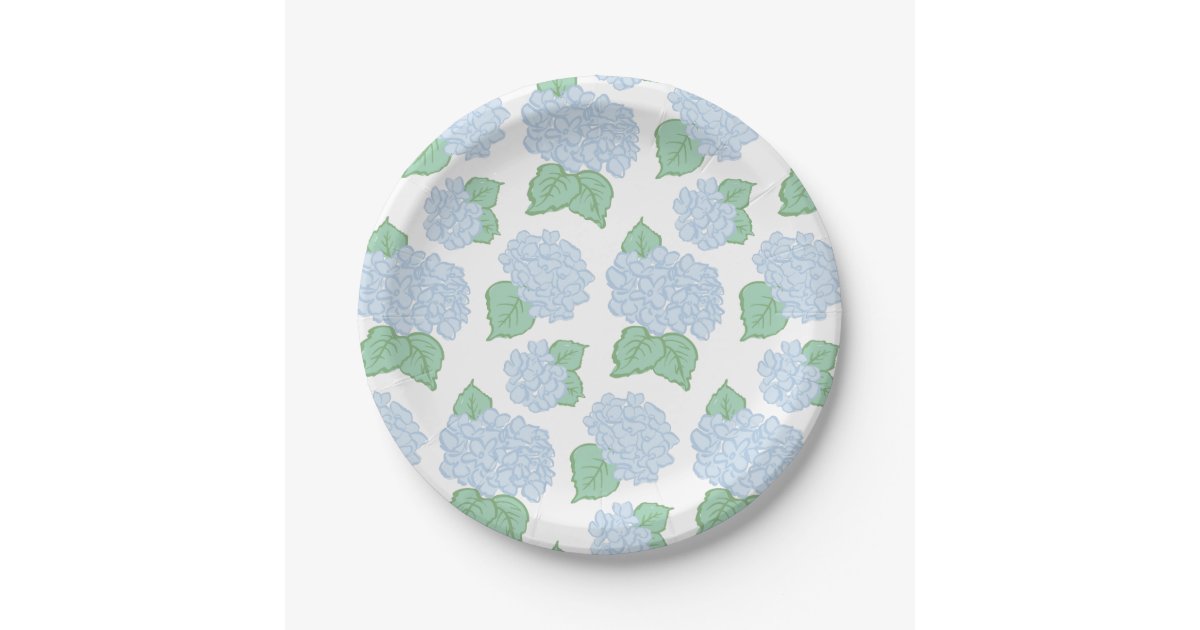 Blue Hydrangea Paper Plates | Zazzle