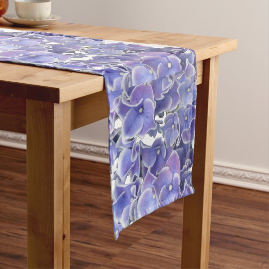 Blue Hydrangea Pattern Table Runner | Zazzle.com