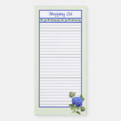 Blue Hydrangea Personalized Magnetic Notepad | Zazzle