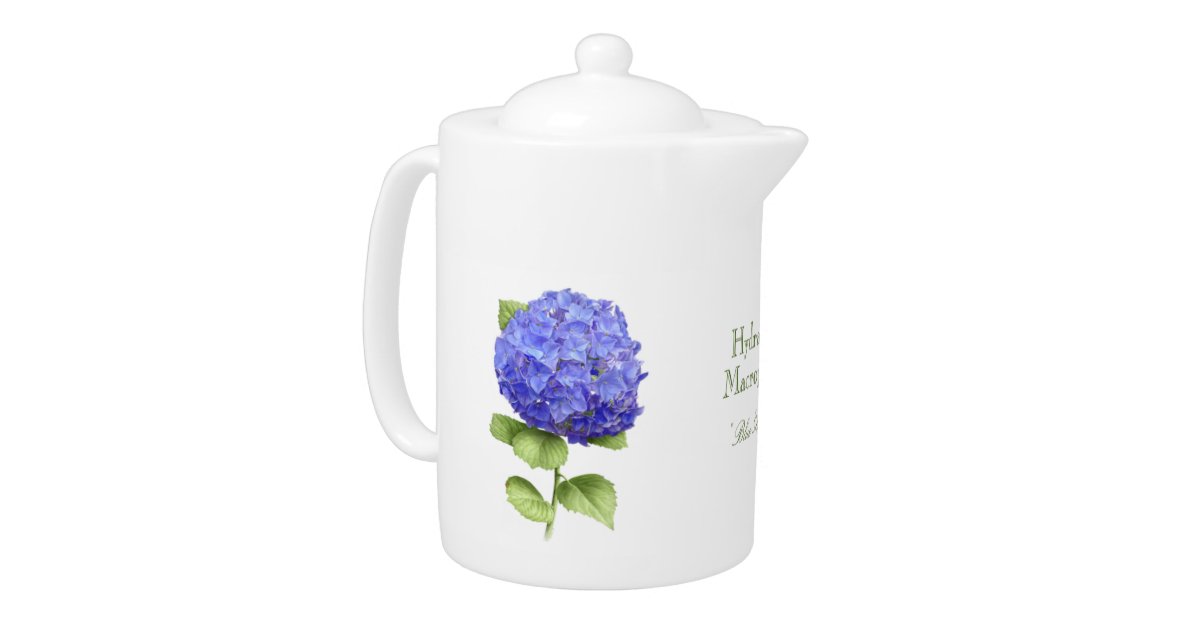 Blue Hydrangea Teapot | Zazzle