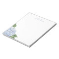 Blue Hydrangea Watercolor Bloom Personalized Notepad | Zazzle
