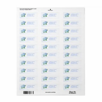 Blue Hydrangea Watercolor Label | Zazzle