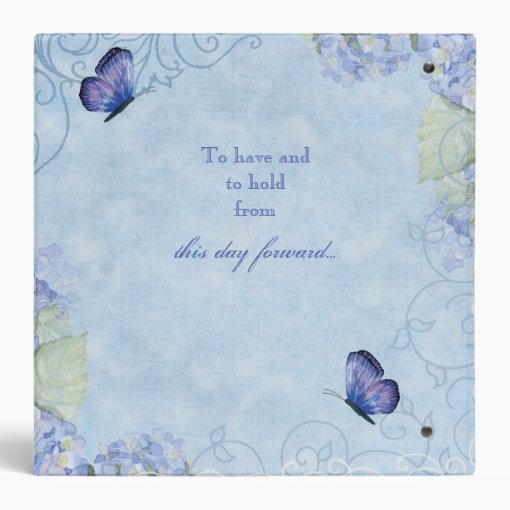 Blue Hydrangea, Wedding Album Binder | Zazzle