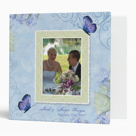 Blue Hydrangea, Wedding Album Binder | Zazzle.com