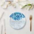 Blue Hydrangea Wedding Collection Paper Plate | Zazzle