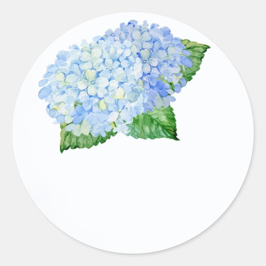 Blue Hydrangea Wedding Favor Stickers | Zazzle.com
