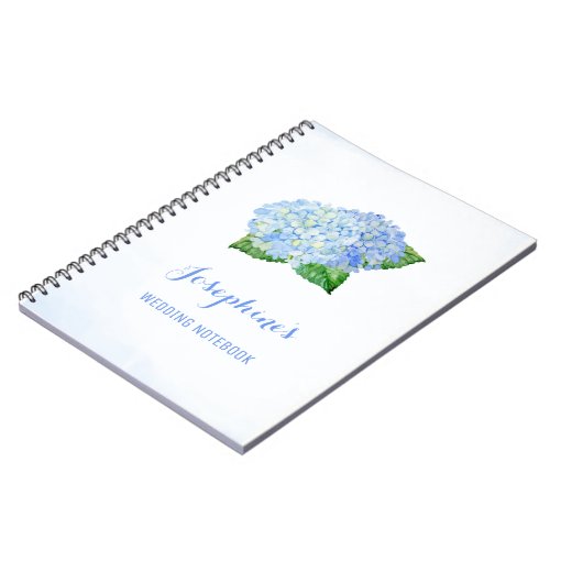 Blue Hydrangea Wedding Planning Notebook | Zazzle