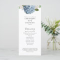 Blue Hydrangea Wedding Program | Zazzle
