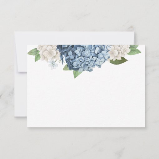Blue Hydrangea Wedding RSVP Cards | Zazzle